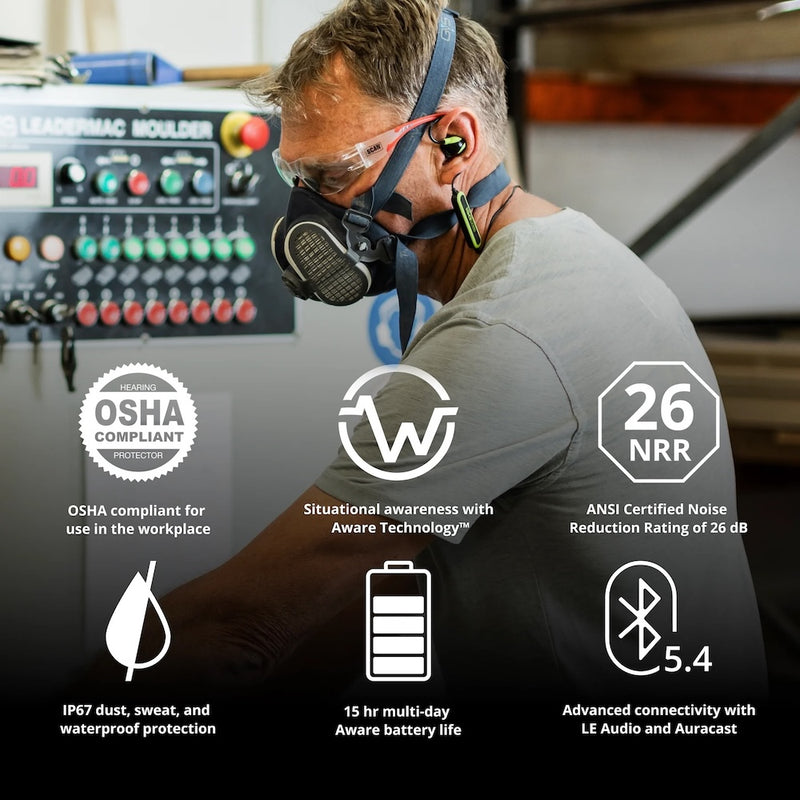 IsoTunes Pro Aware 2.0 Noise-cancelling Bluetooth Headset | Peke Safety